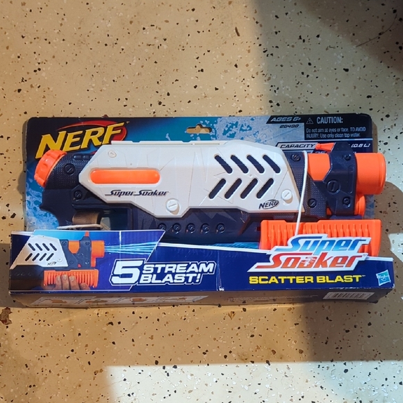 Nerf | Toys | Nerf Super Soaker Scatter Blast White Orange And Blue ...
